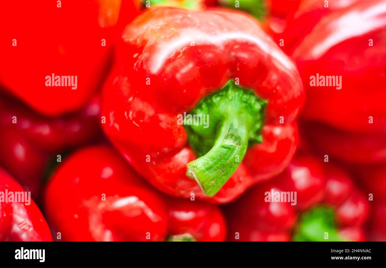 Bright red peppers Stock Photo - Alamy