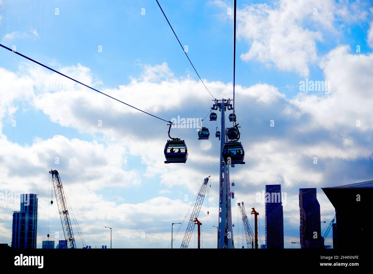 The Emirates Cable Car in Greenwich, London,United Kingdom Stock Photo ...