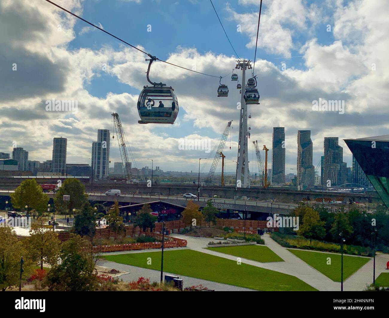 The Emirates Cable Car in Greenwich, London,United Kingdom Stock Photo ...