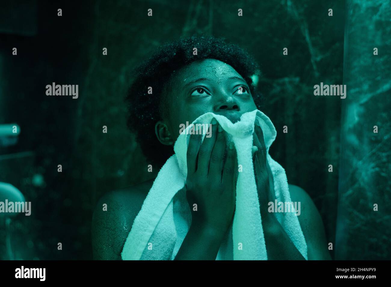 Woman wet body after bath hi-res stock photography and images - Alamy
