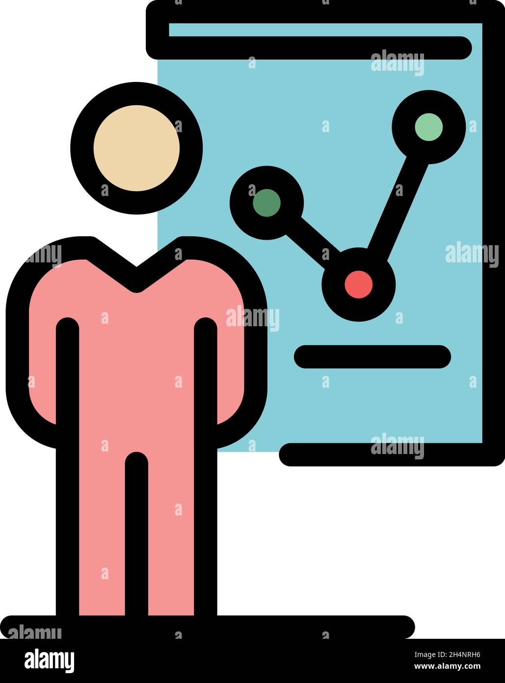 Outsource graph chart icon. Outline outsource graph chart vector icon ...