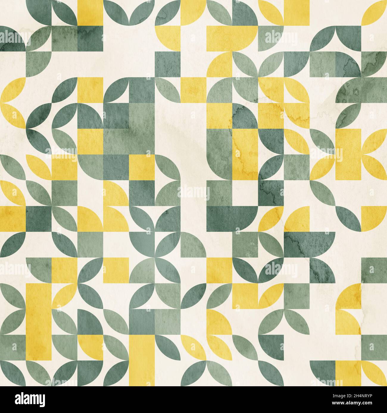 Seamless mid century retro watercolor geometric surface pattern design for print Stock Photo - Alamy