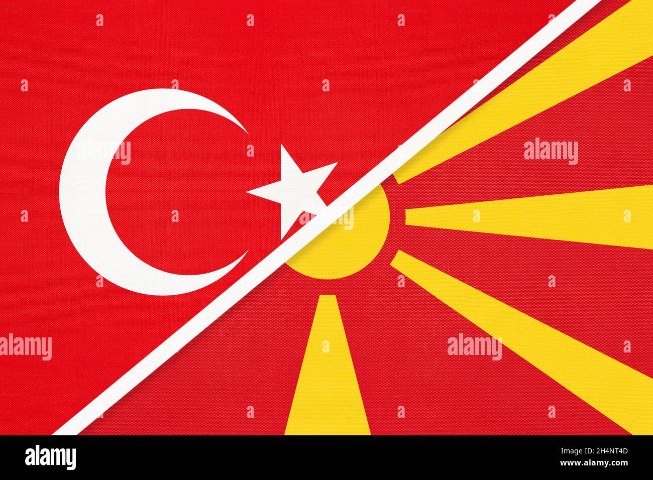 Turkey and North Macedonia, symbol of country. Turkish vs Macedonian ...