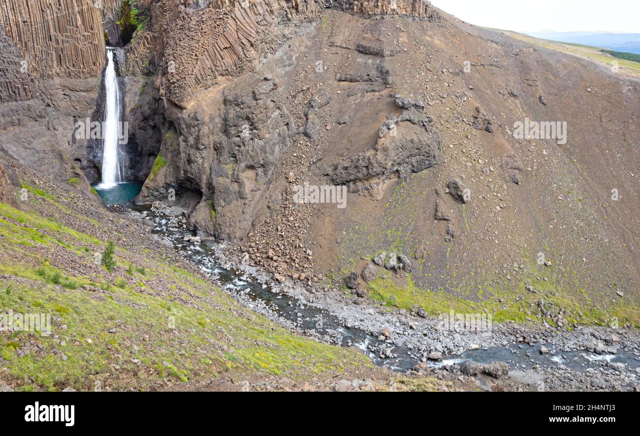 Litlanesfoss is a very beautiful small waterfall on the Iceland - It is ...
