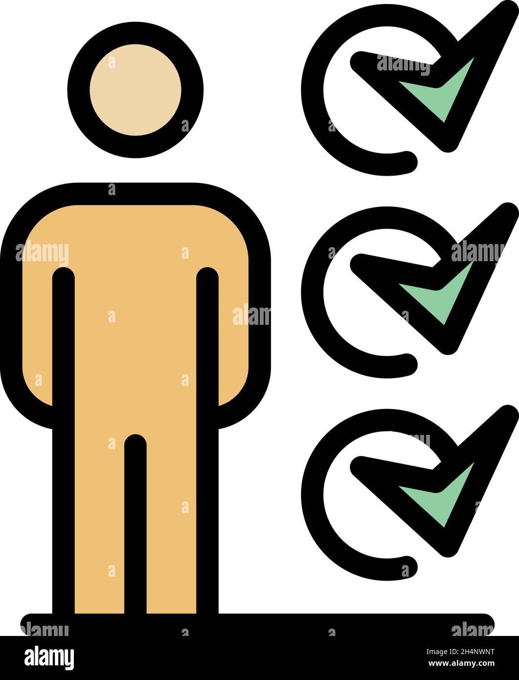 Outsource to do list person icon. Outline outsource to do list person ...