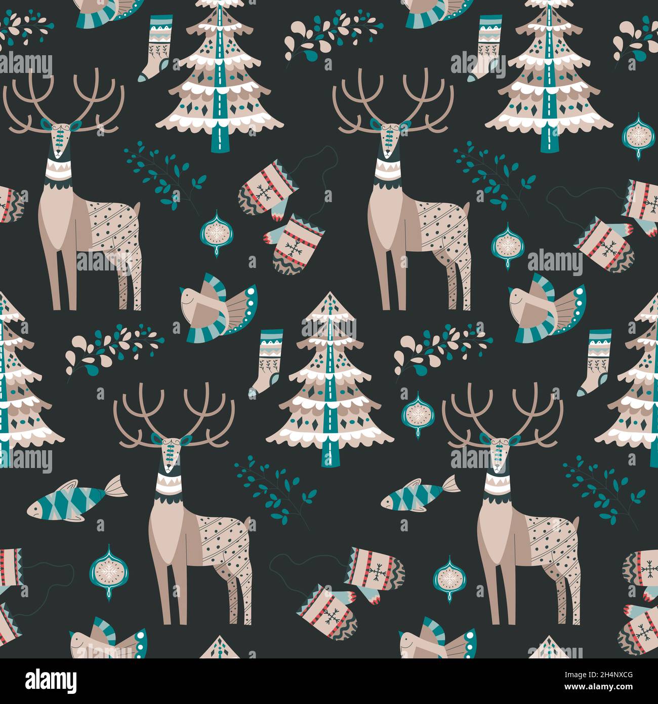 Fish christmas tree Stock Vector Images - Alamy