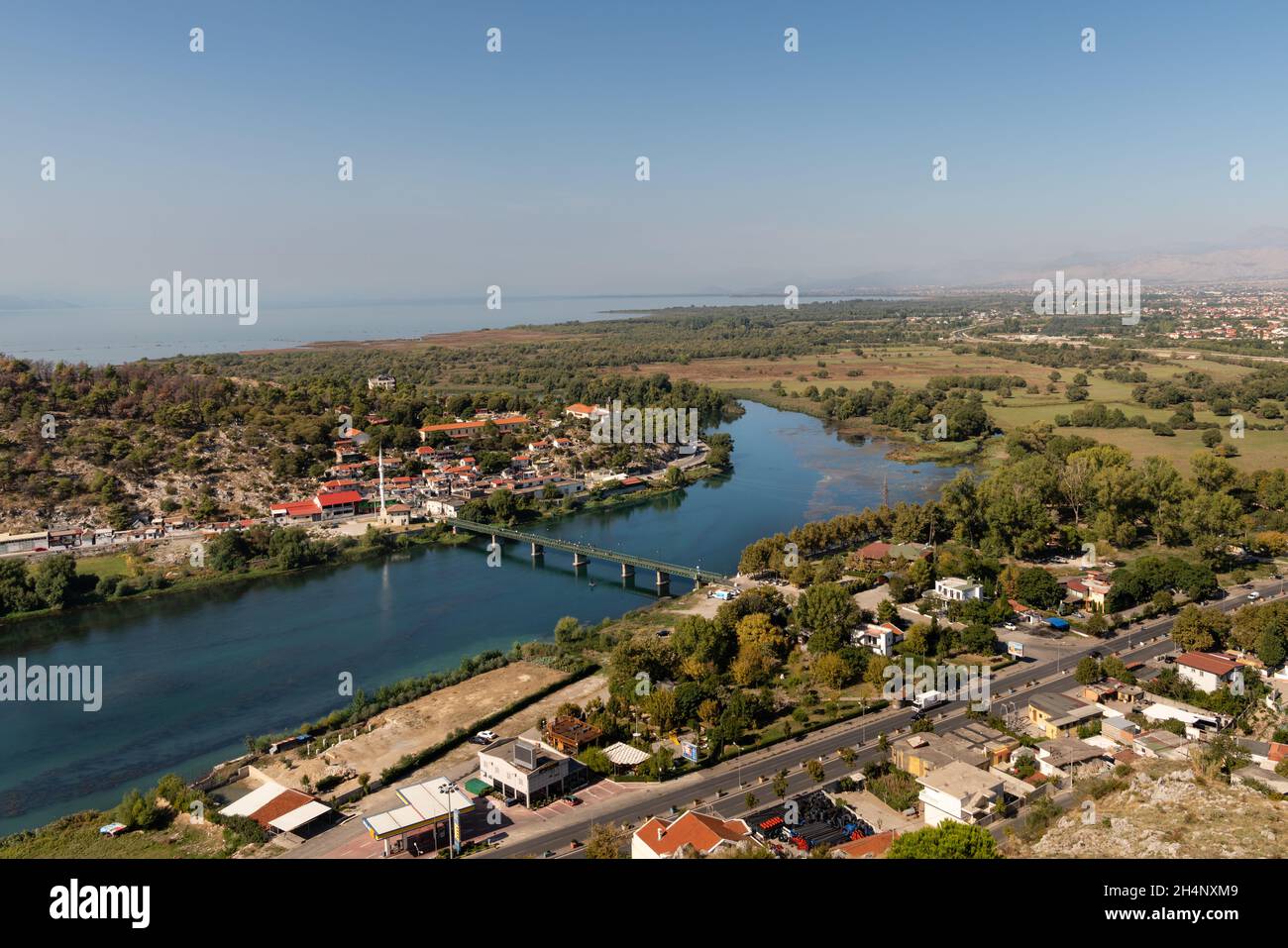 over of shkoder city from rozafa castle Stock Photo - Alamy