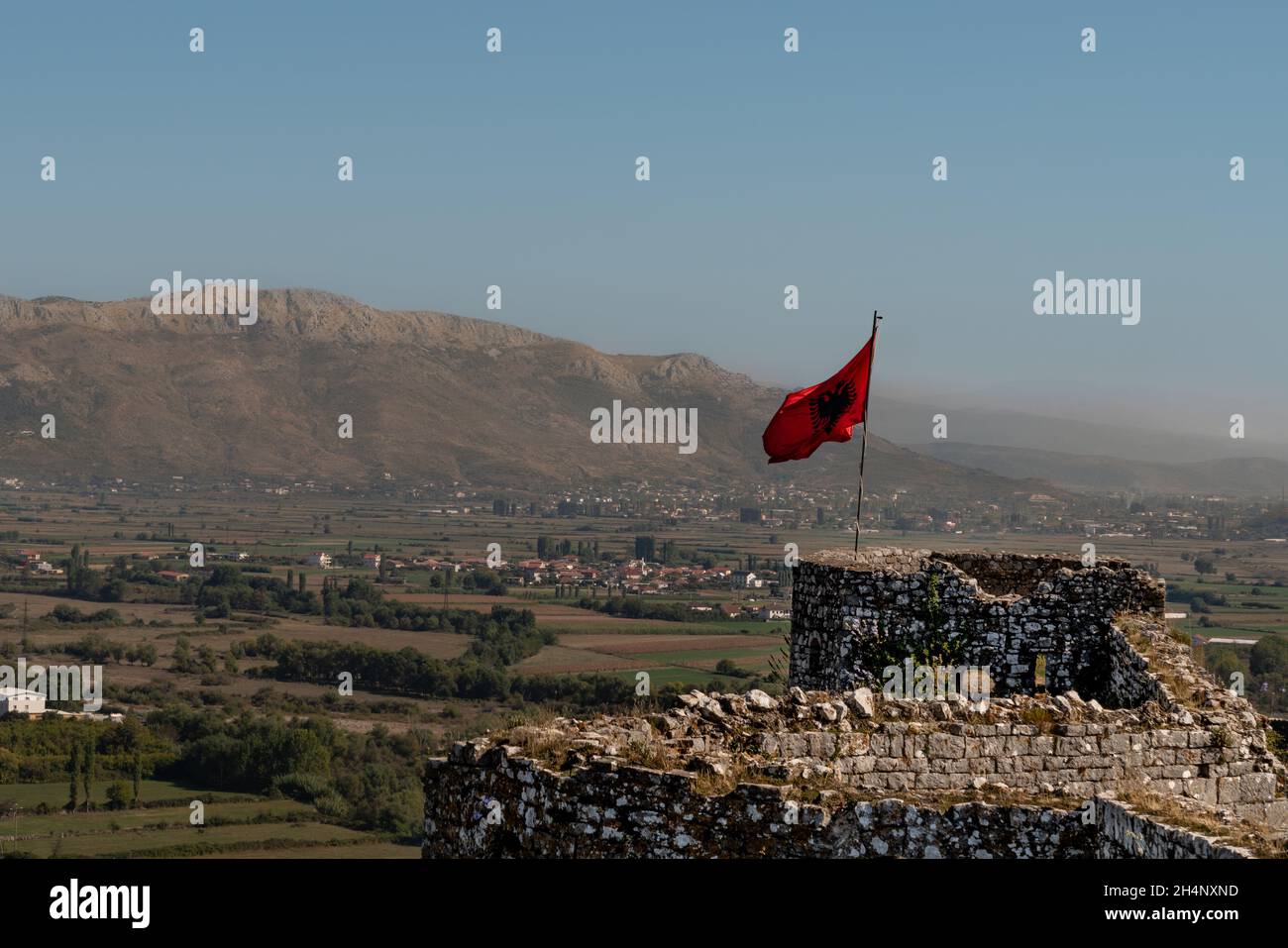 Overview of Shkoder city from Rozafa Castle Stock Photo - Alamy