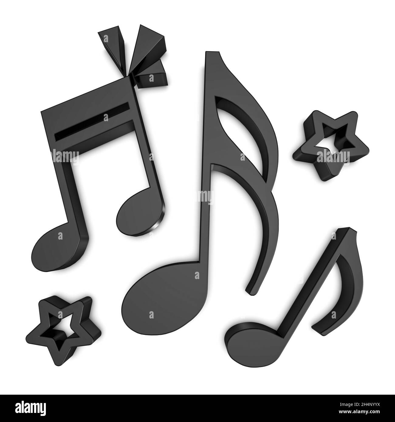 Black music notes hi-res stock photography and images - Alamy