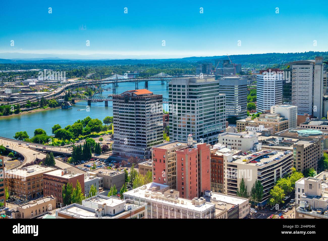 Portland road aerial hi-res stock photography and images - Alamy