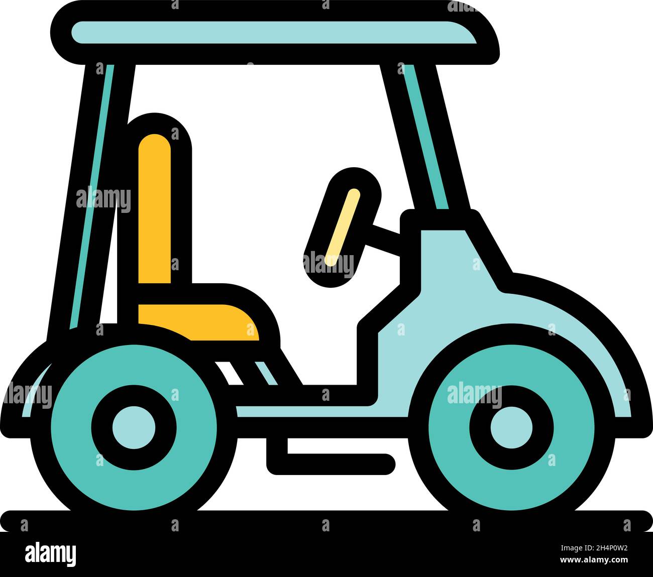 Competition golf cart icon. Outline competition golf cart vector icon ...