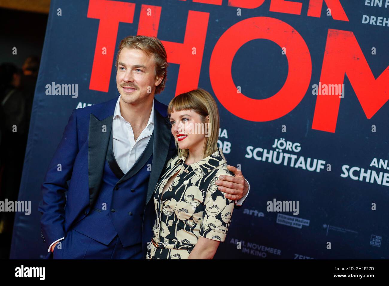 Berlin, Germany. 03rd Nov, 2021. Albrecht Schuch and Jella Haase attend the Berlin premiere of ...