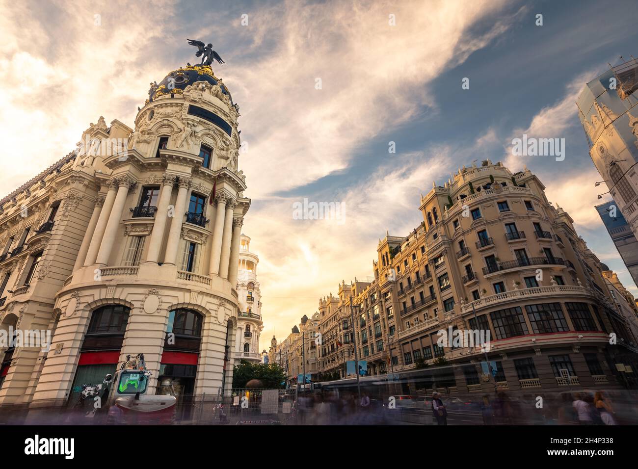 Gran Via, main street of Madrid, Spain Stock Photo - Alamy