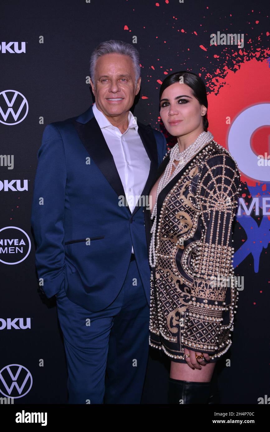 Mexico City, Mexico. 03rd Nov, 2021. Alexis Ayala and Cinthia Aparicio ...