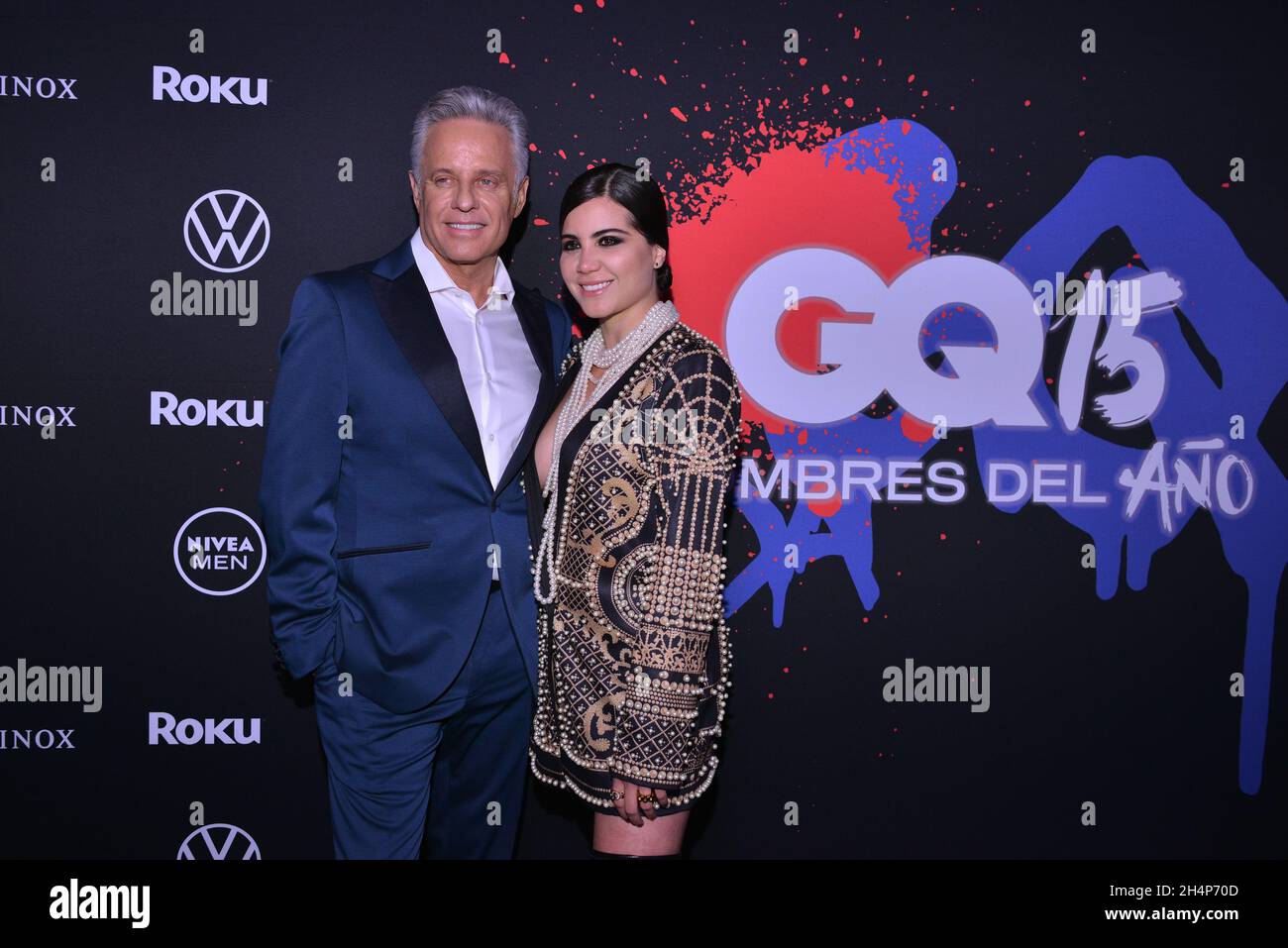 Mexico City, Mexico. 03rd Nov, 2021. Alexis Ayala and Cinthia Aparicio ...