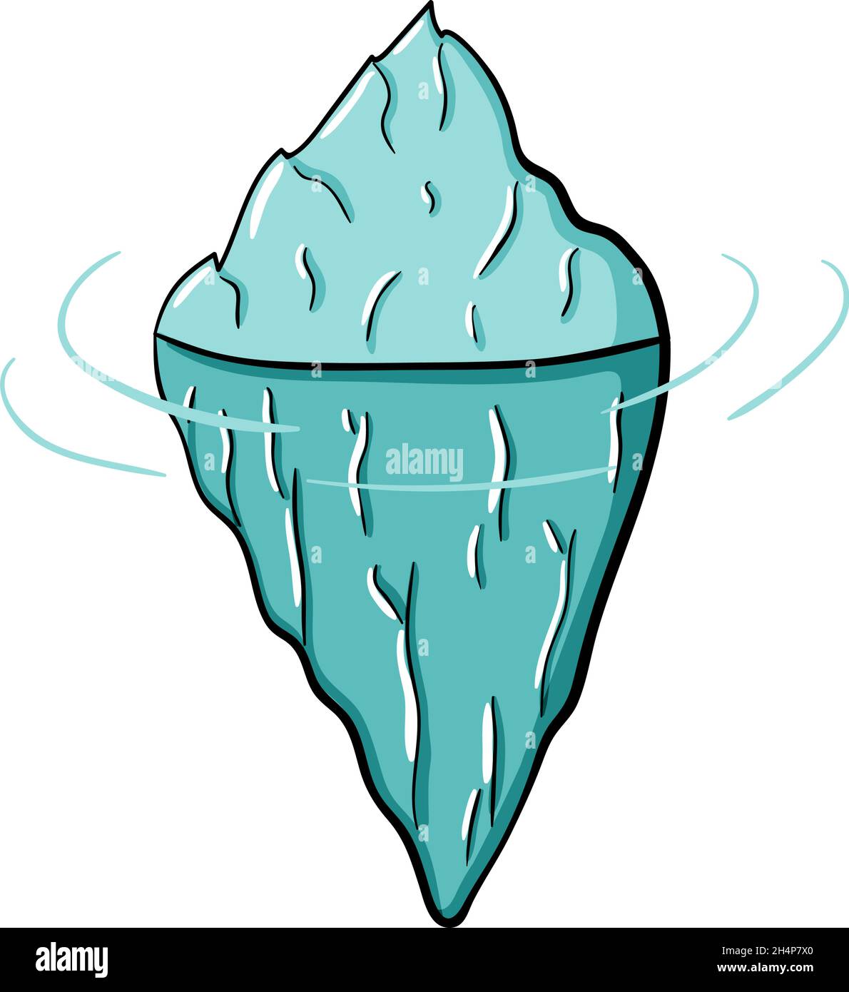 Iceberg doodle vector cold arctic hand drawn winter illustration ...