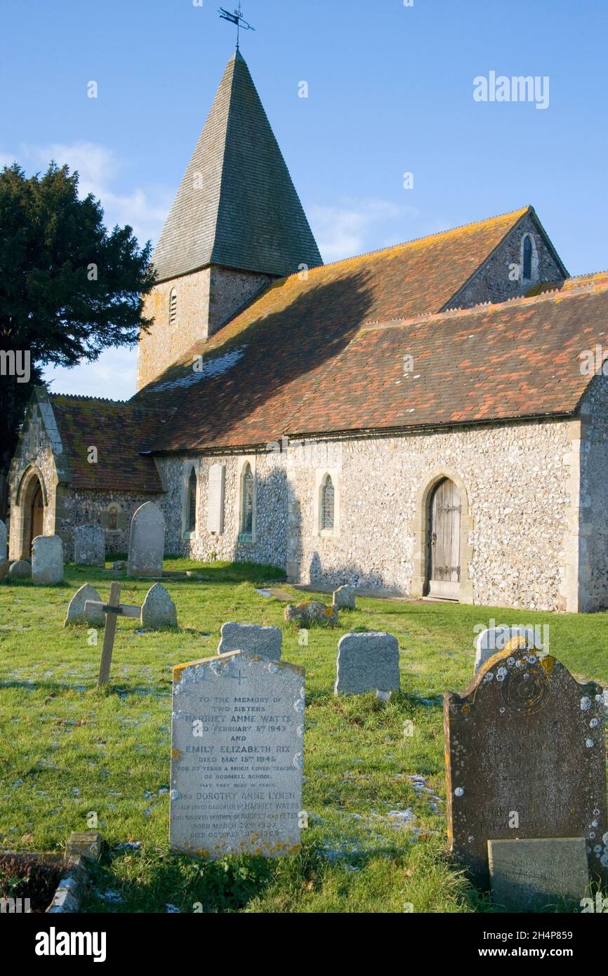 st peters rodmell parish church in the south downs national part east ...