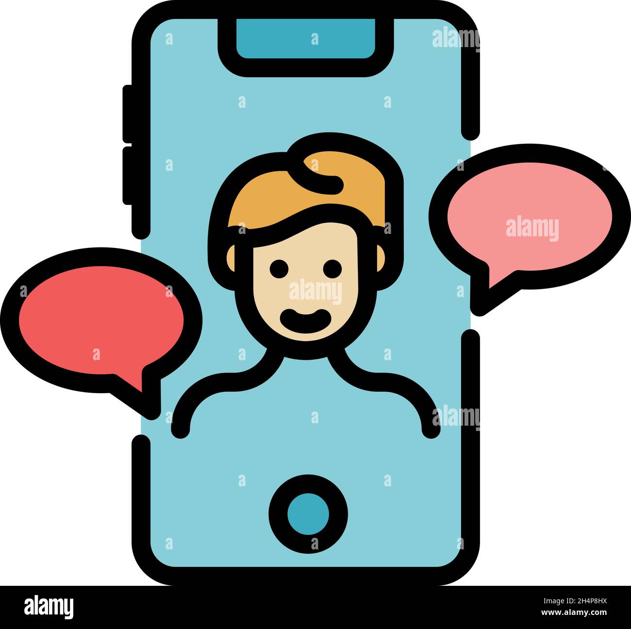 Messenger video call icon Stock Vector Images - Alamy