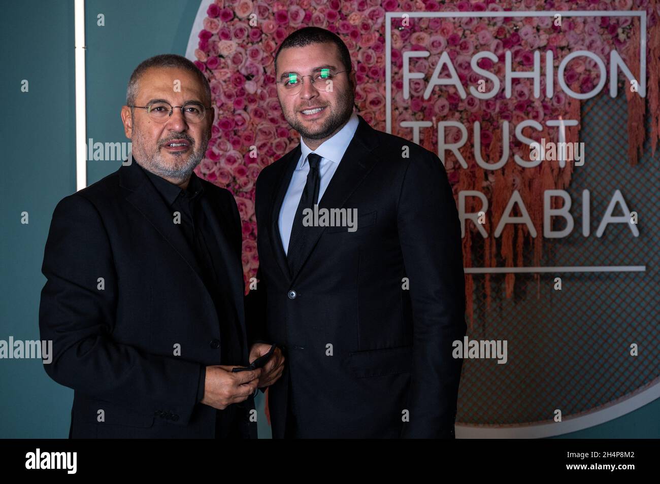 Lebanese fashion designer Elie Saab and son Elie Saab Jr arrive to the ...