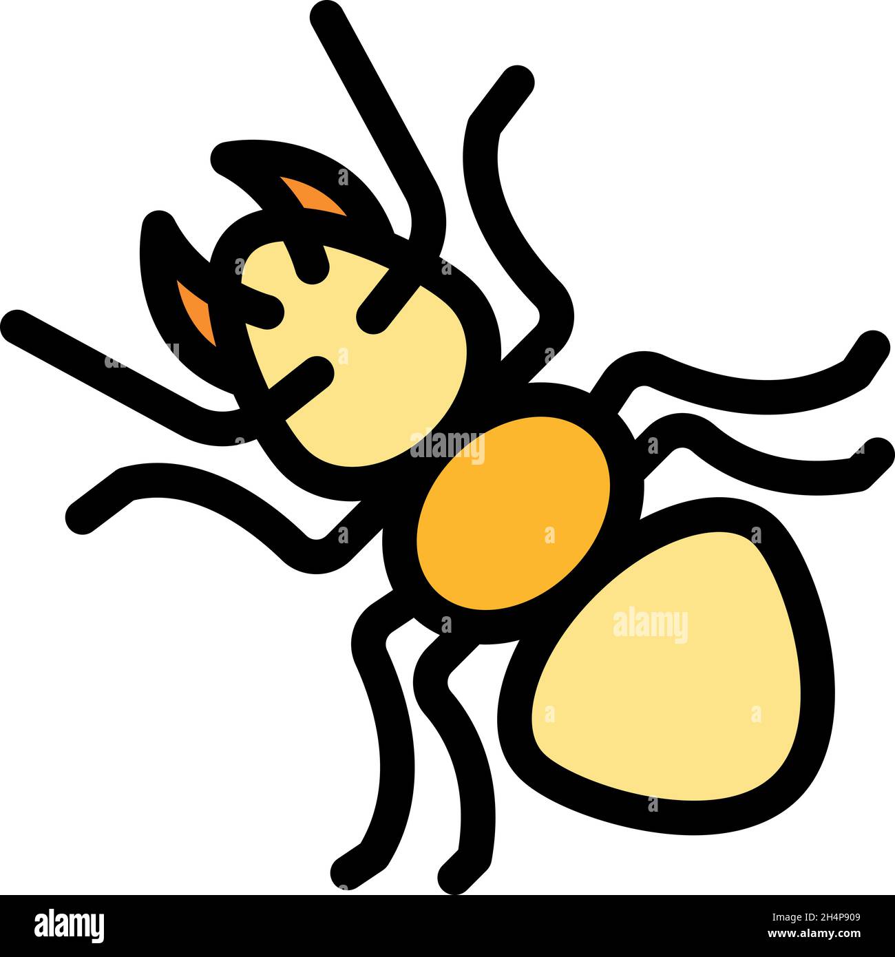Ant icon. Outline ant vector icon color flat isolated Stock Vector ...