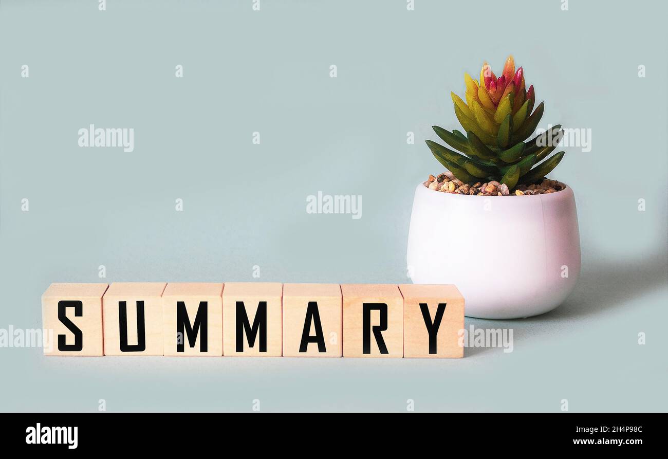 Summary review hi-res stock photography and images - Alamy
