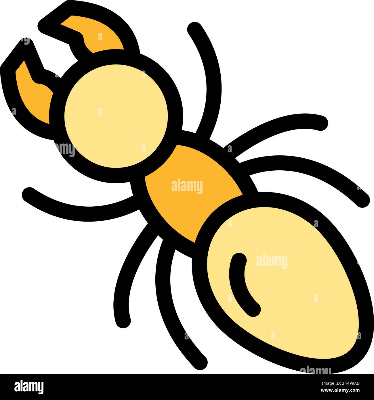 Tree ant icon. Outline tree ant vector icon color flat isolated Stock ...