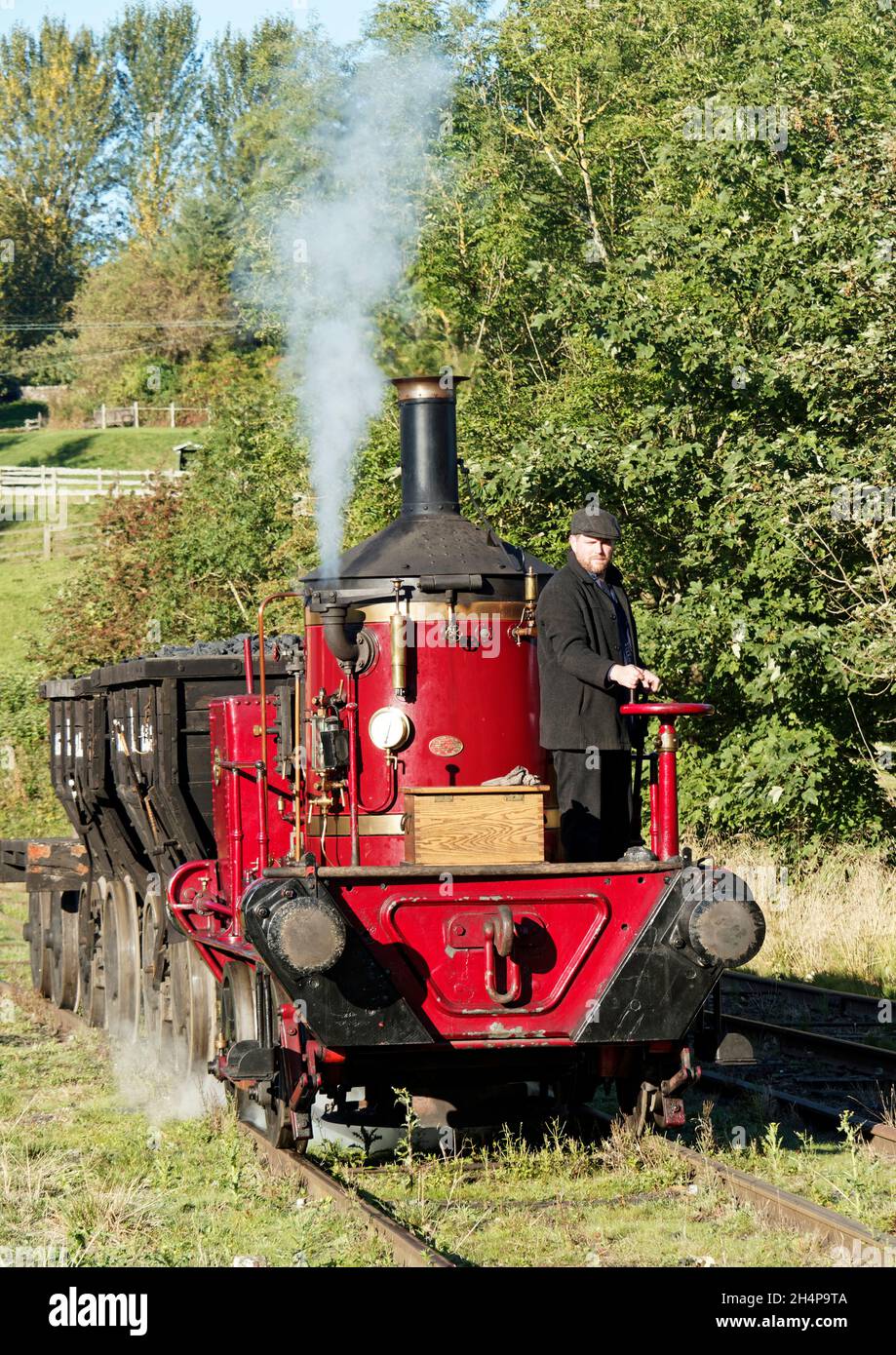 Beamish Museum colliery railway with typical working scenes being ...