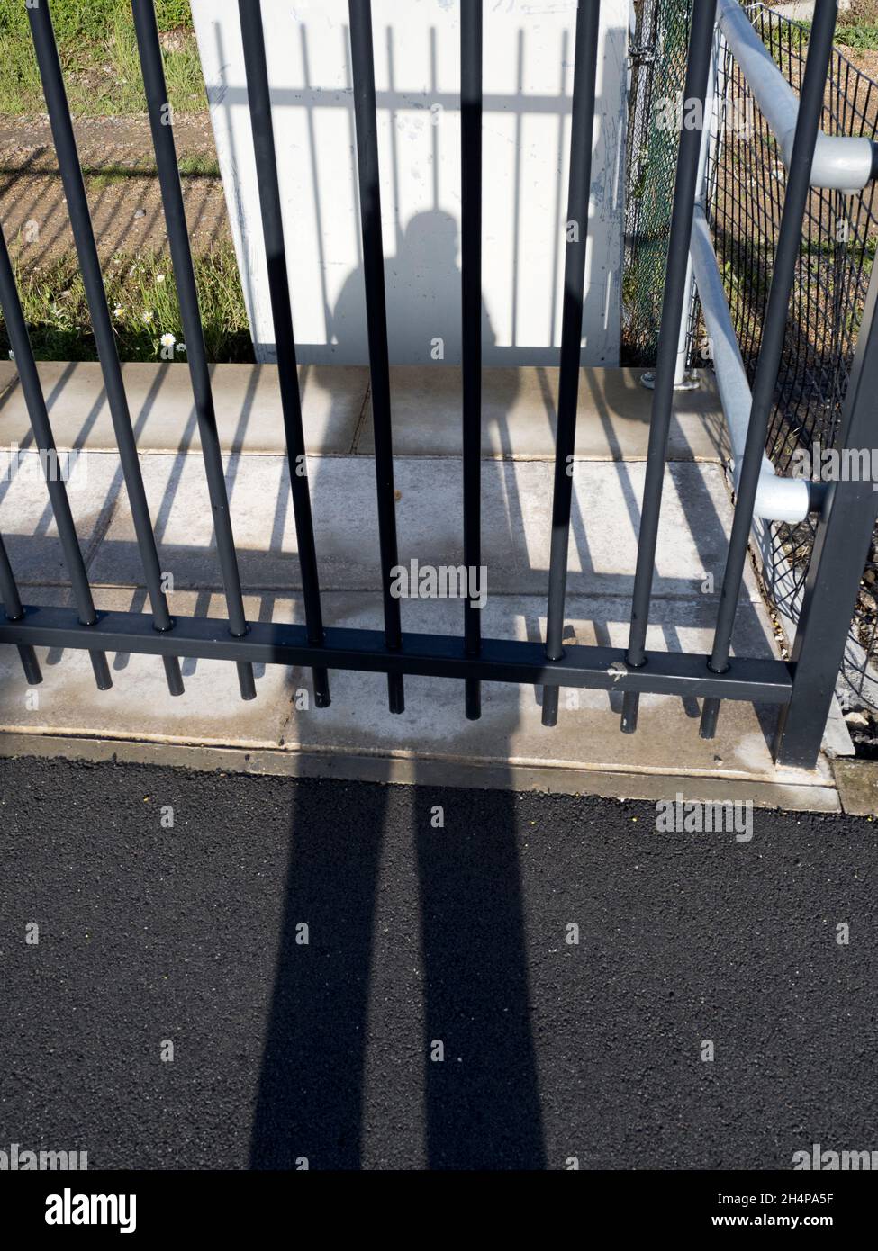 My trapped shadow, seen at Radley Railway station; it seems to sum up ...