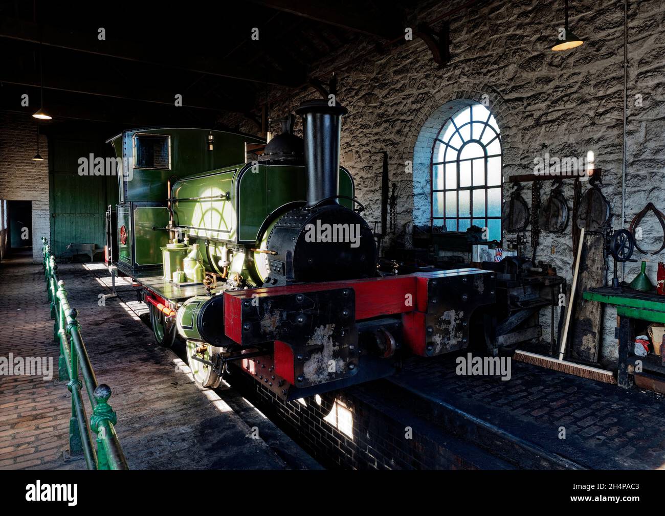 Beamish Museum colliery railway with typical working scenes being ...