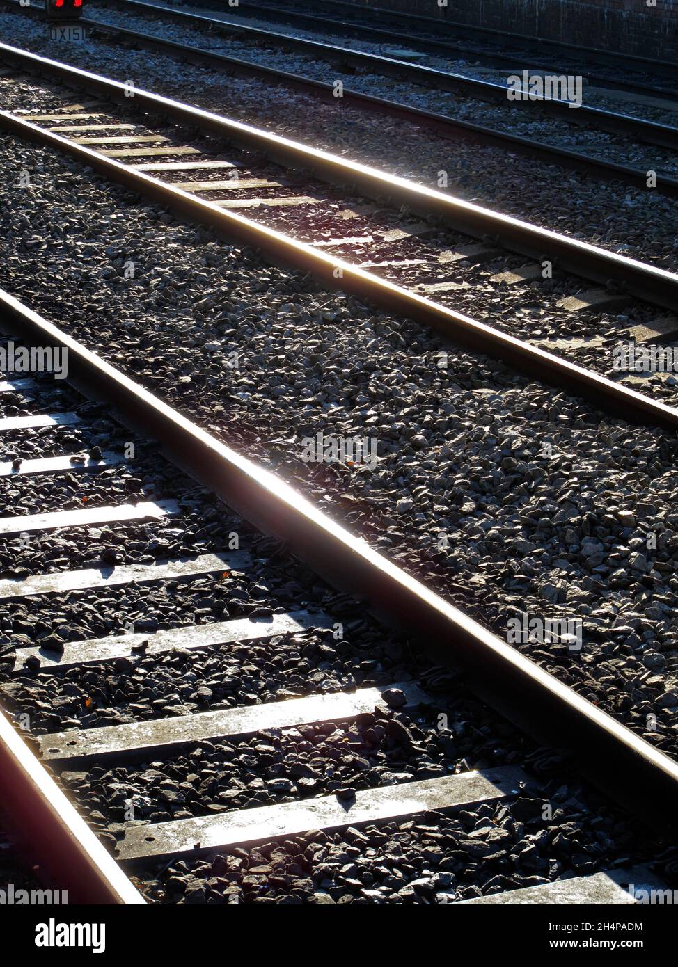 This abstract composition is, in fact, an image of the railway track at ...