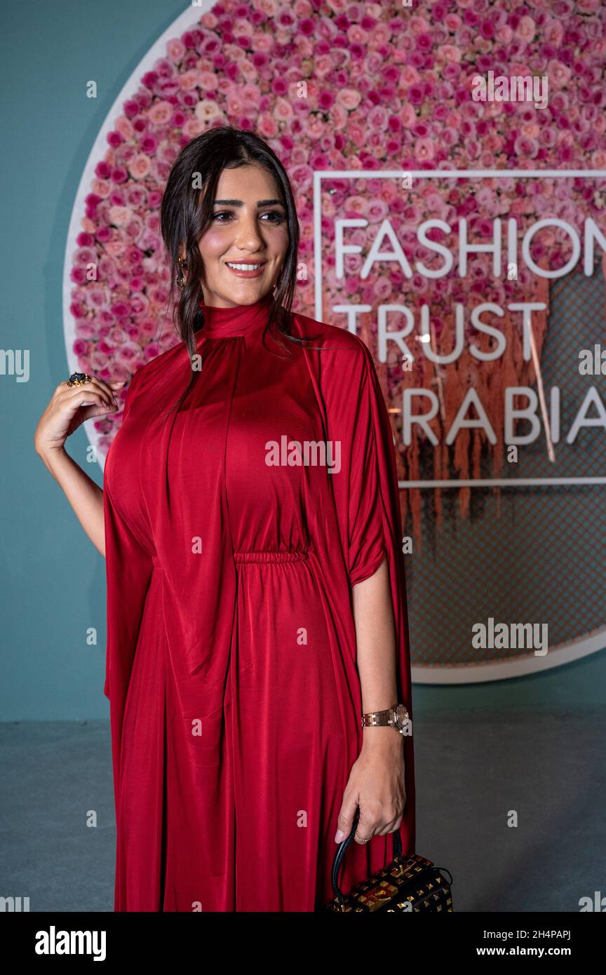 Egyptian actress Mai Omar arrives to the Fashion Trust Arabia prize ...