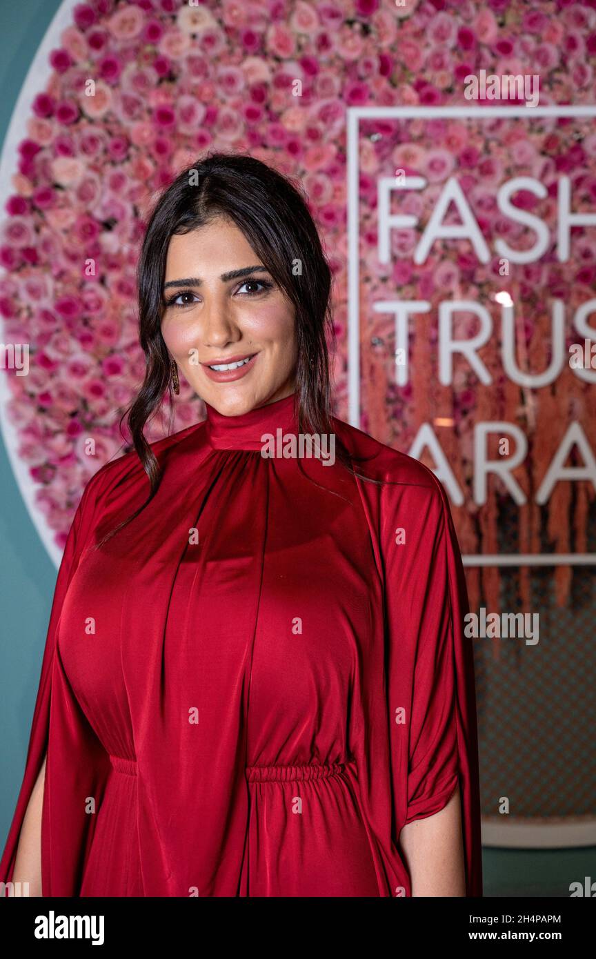 Egyptian actress Mai Omar arrives to the Fashion Trust Arabia prize ...