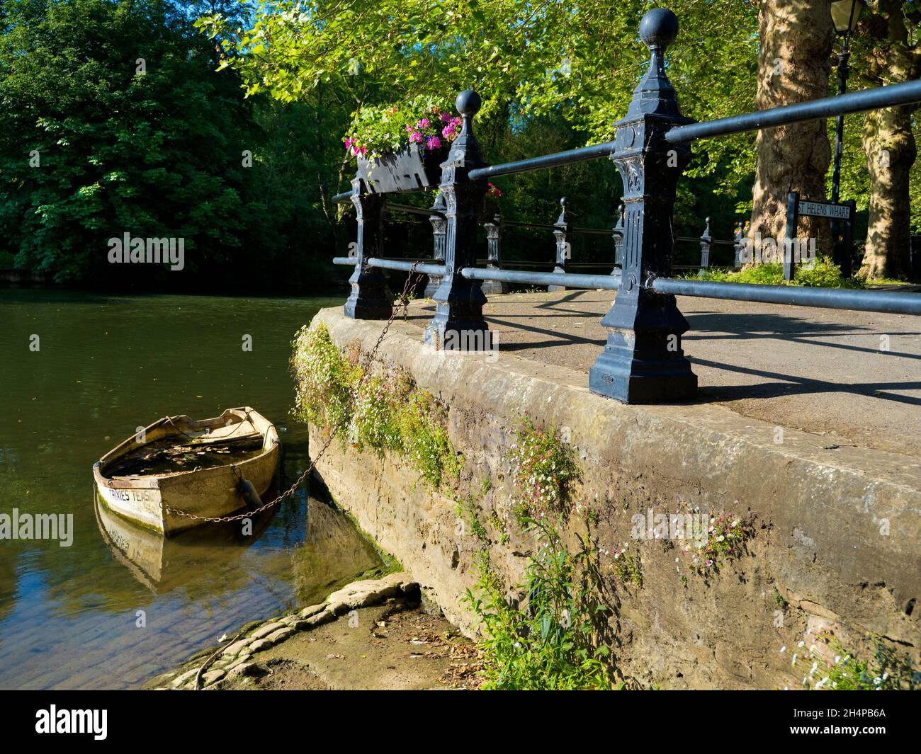 Saint Helen's Wharf is a noted beauty spot on the River Thames, just ...