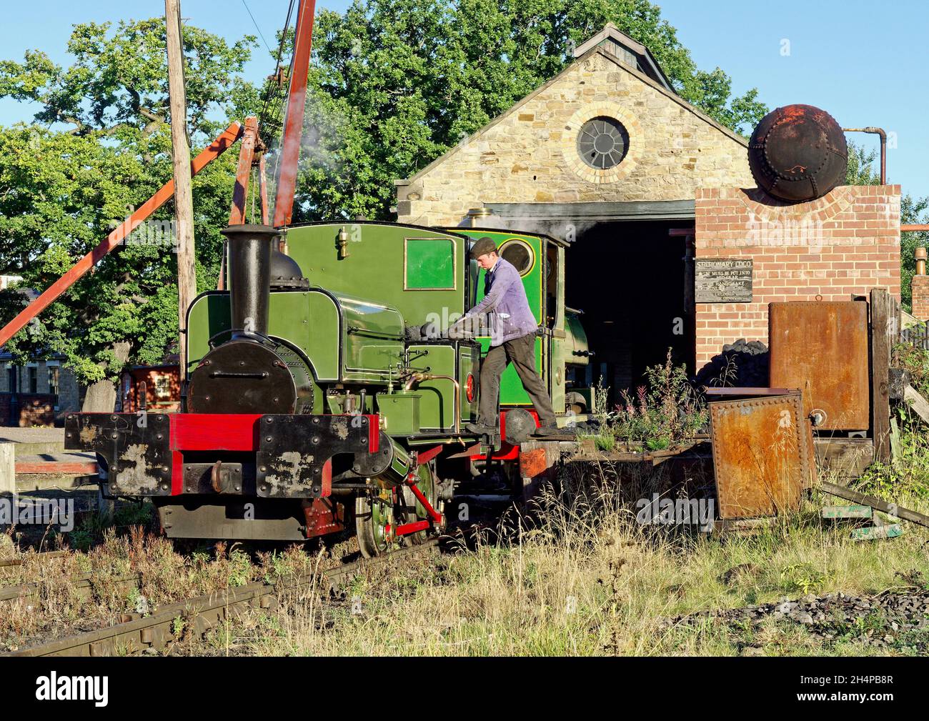 Beamish Museum colliery railway with typical working scenes being ...