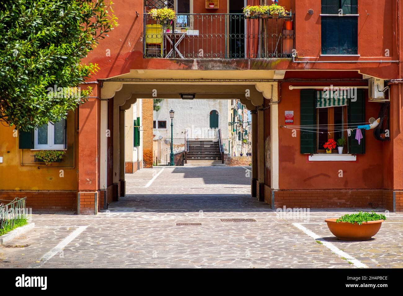 VENICE, ITALY: Colored public houses in Venice Stock Photo - Alamy