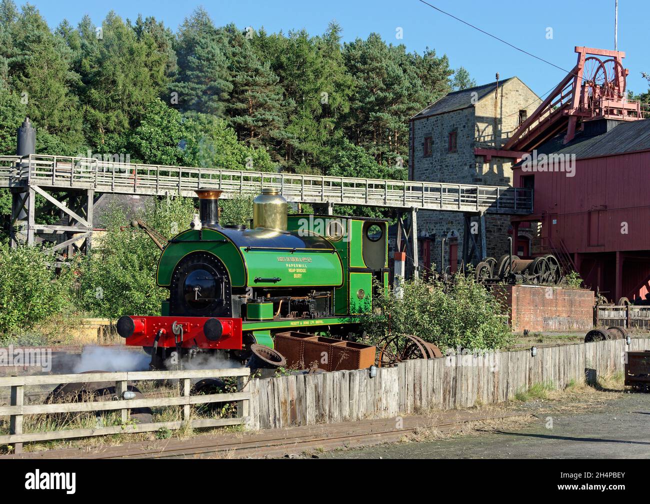 Beamish Museum colliery railway with typical working scenes being ...