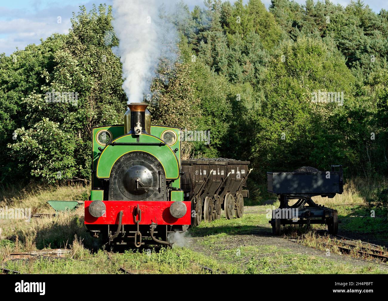 Beamish Museum colliery railway with typical working scenes being ...