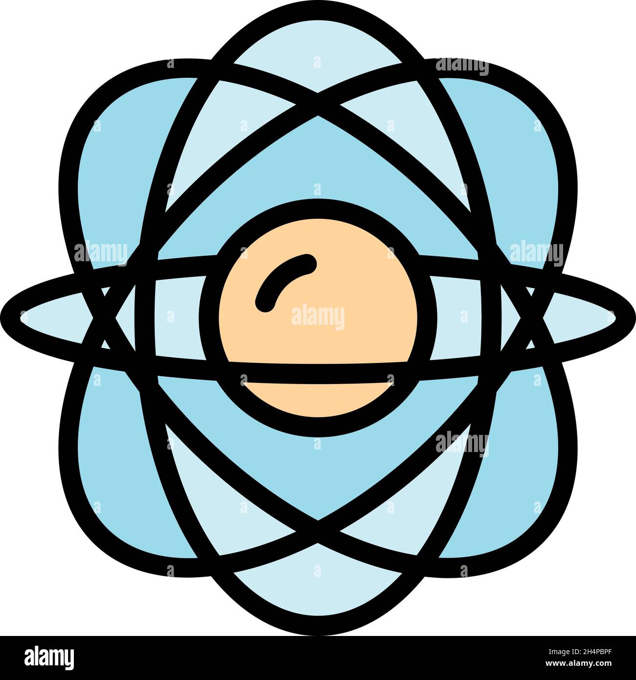 Gravity gyroscope icon. Outline gravity gyroscope vector icon color ...
