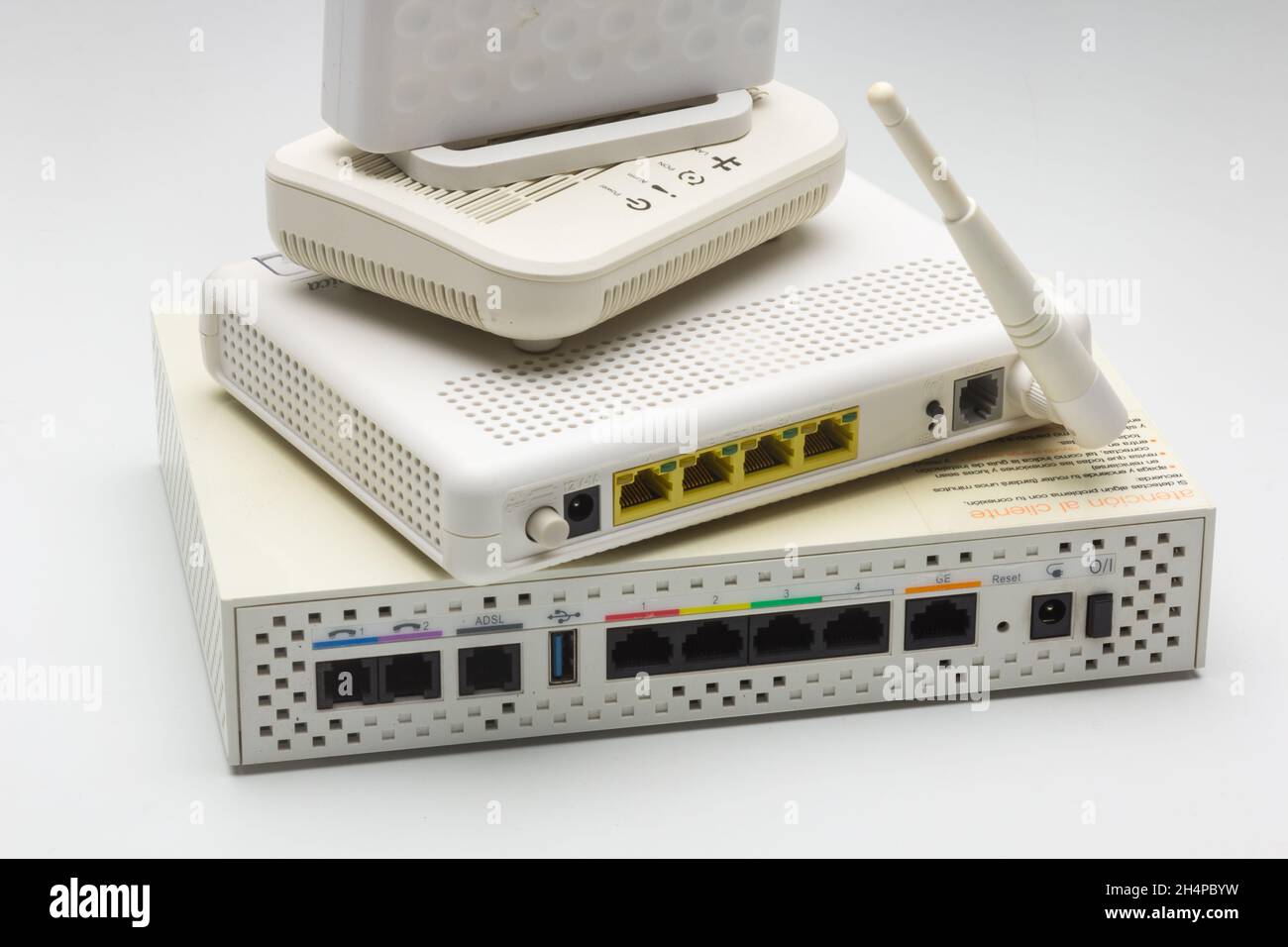 Digital communication, sending information digitally. Routers Stock ...