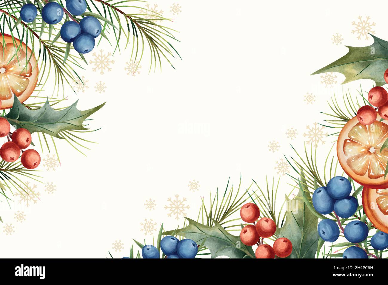 hand drawn christmas background vector design illustration Stock Vector ...