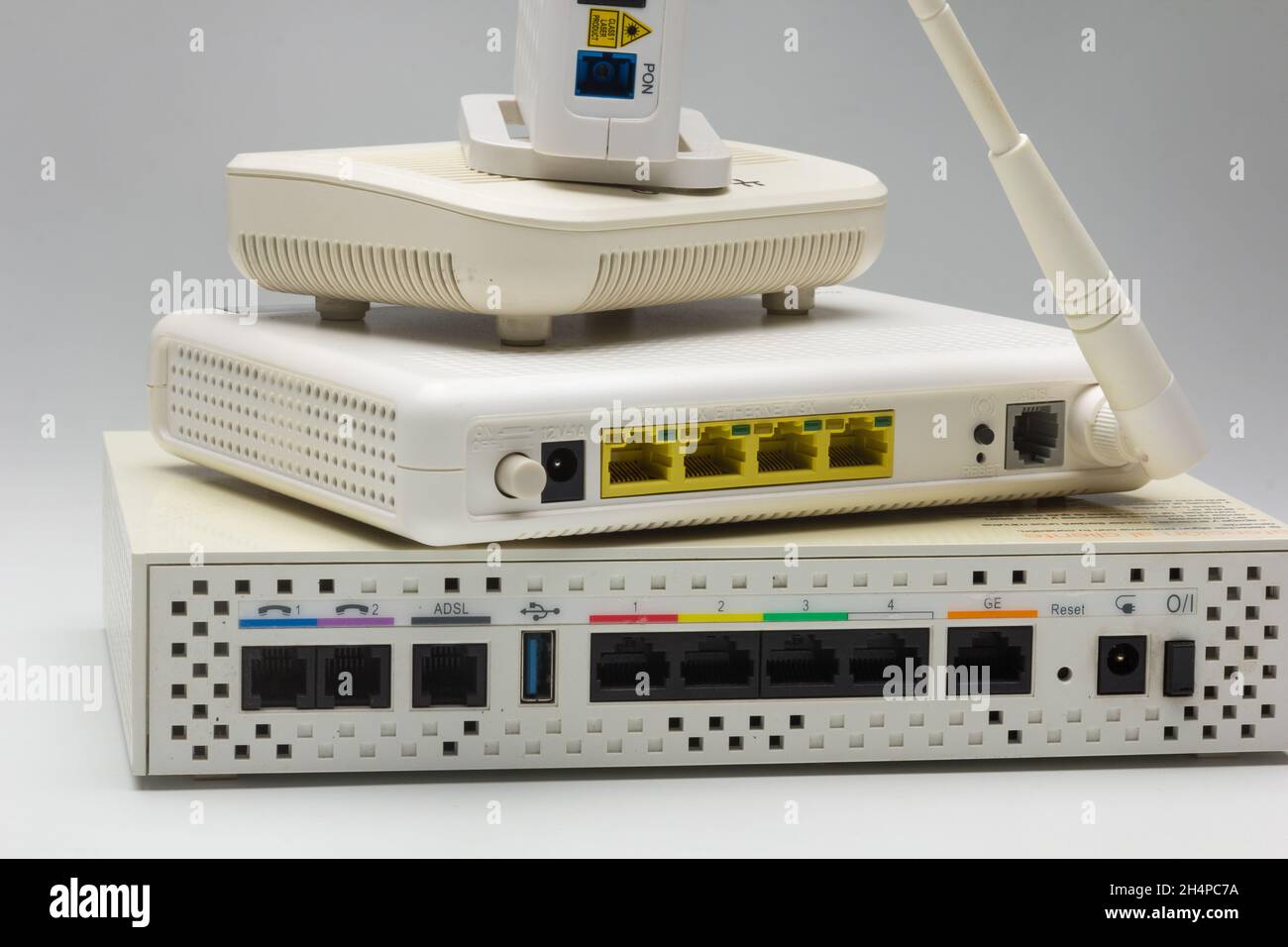Digital communication, sending information digitally. Routers Stock ...
