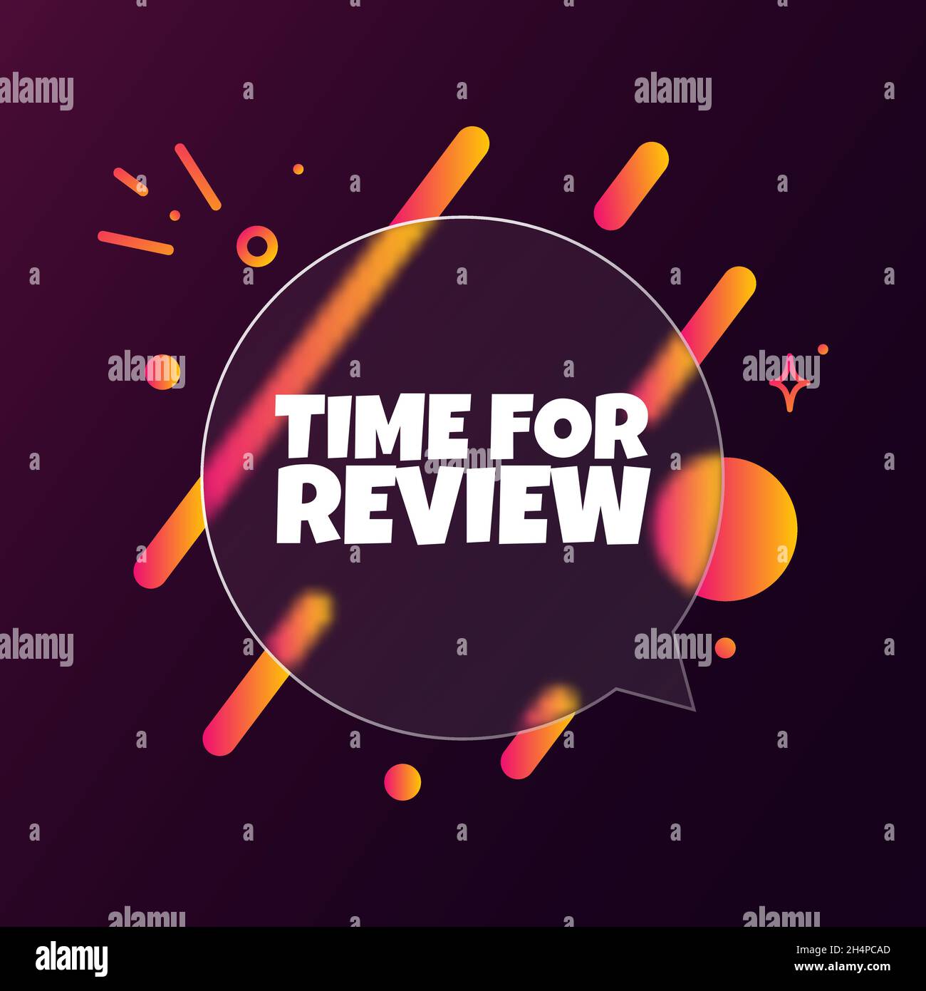 Time for review. Speech bubble banner with Time for review text ...