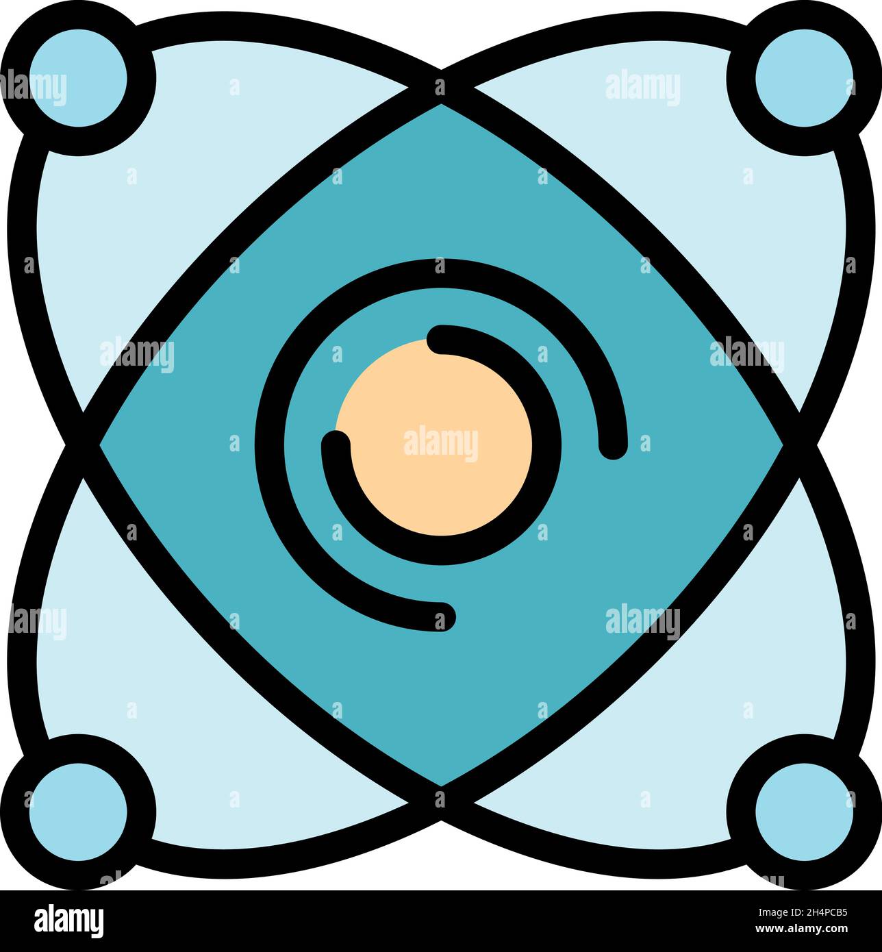 Electrical gyroscope icon. Outline electrical gyroscope vector icon ...
