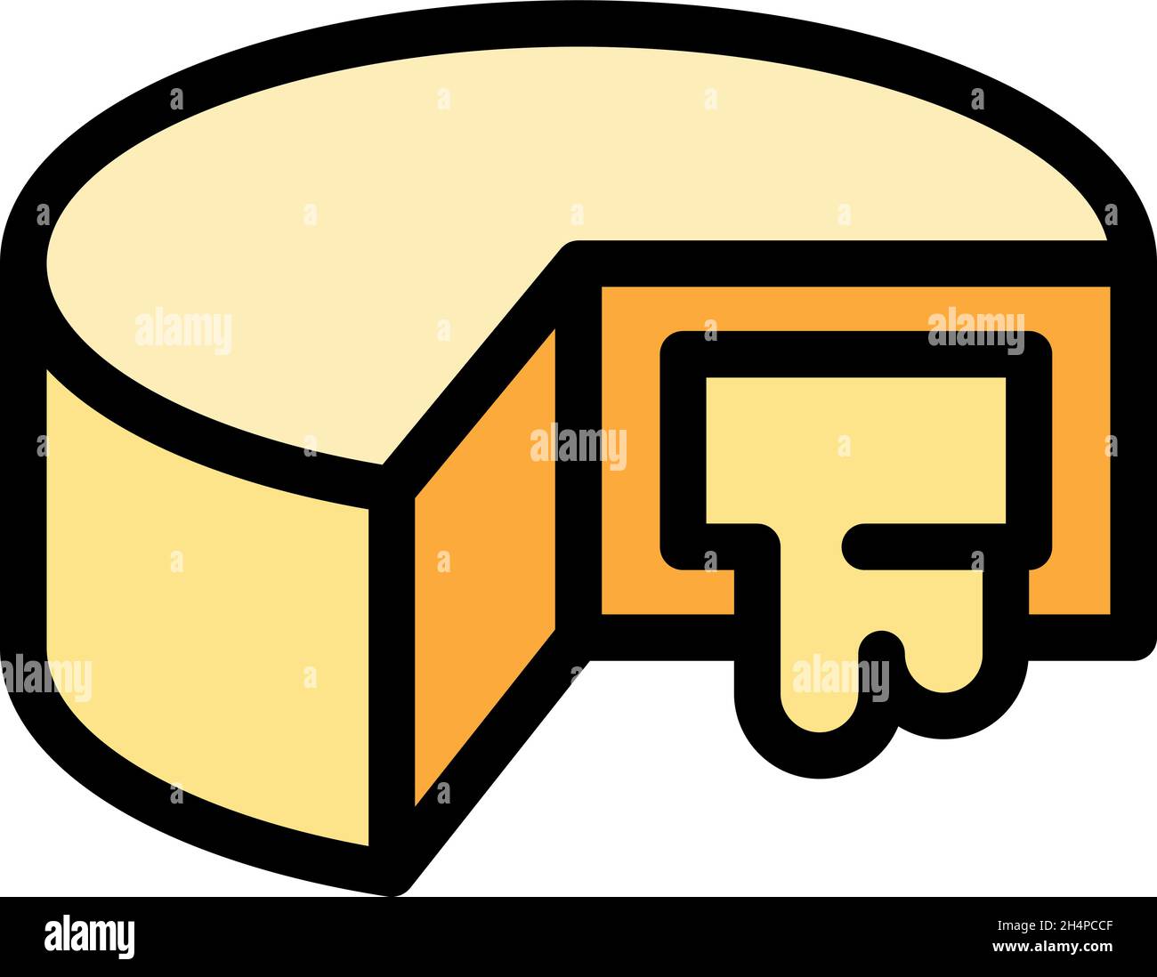 Traditional cheese wheel icon. Outline traditional cheese wheel vector ...