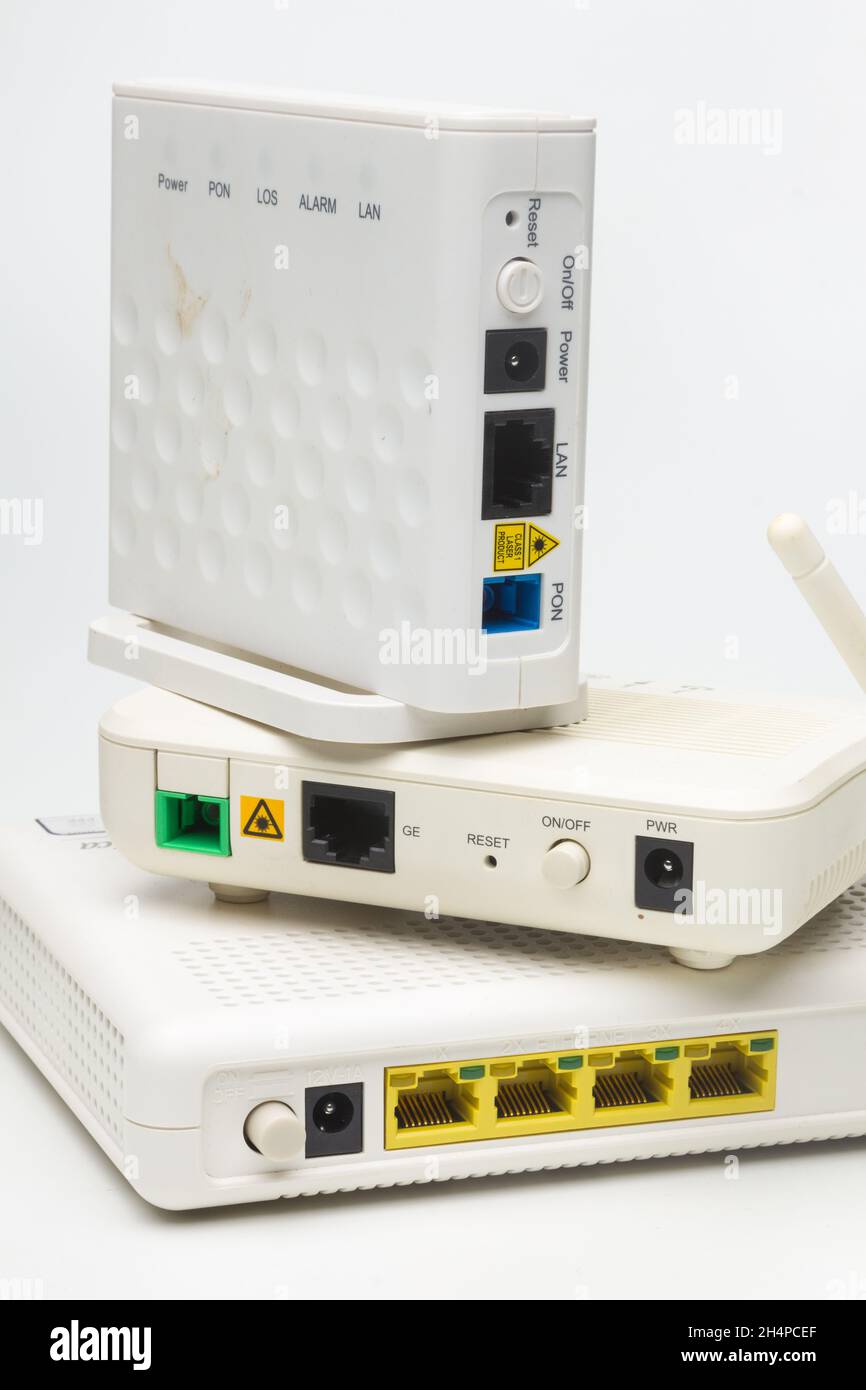 Digital communication, sending information digitally. Routers Stock ...
