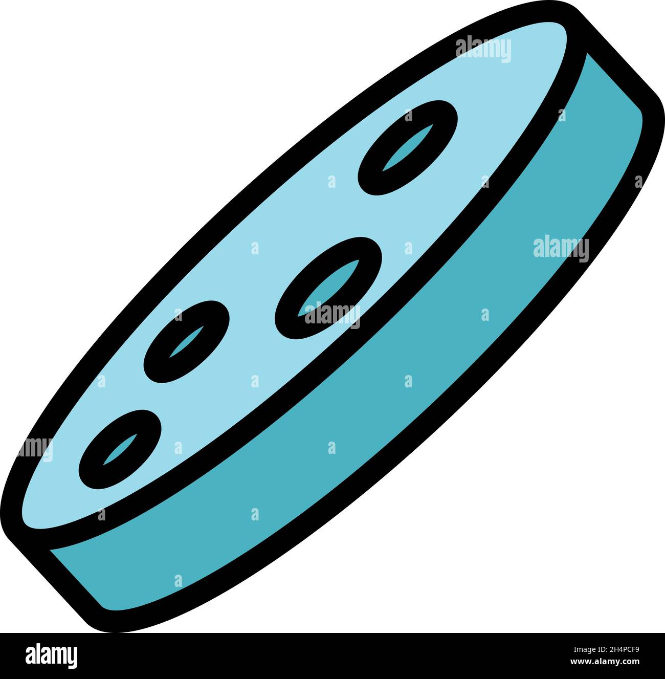 Face sponge icon. Outline face sponge vector icon color flat isolated ...