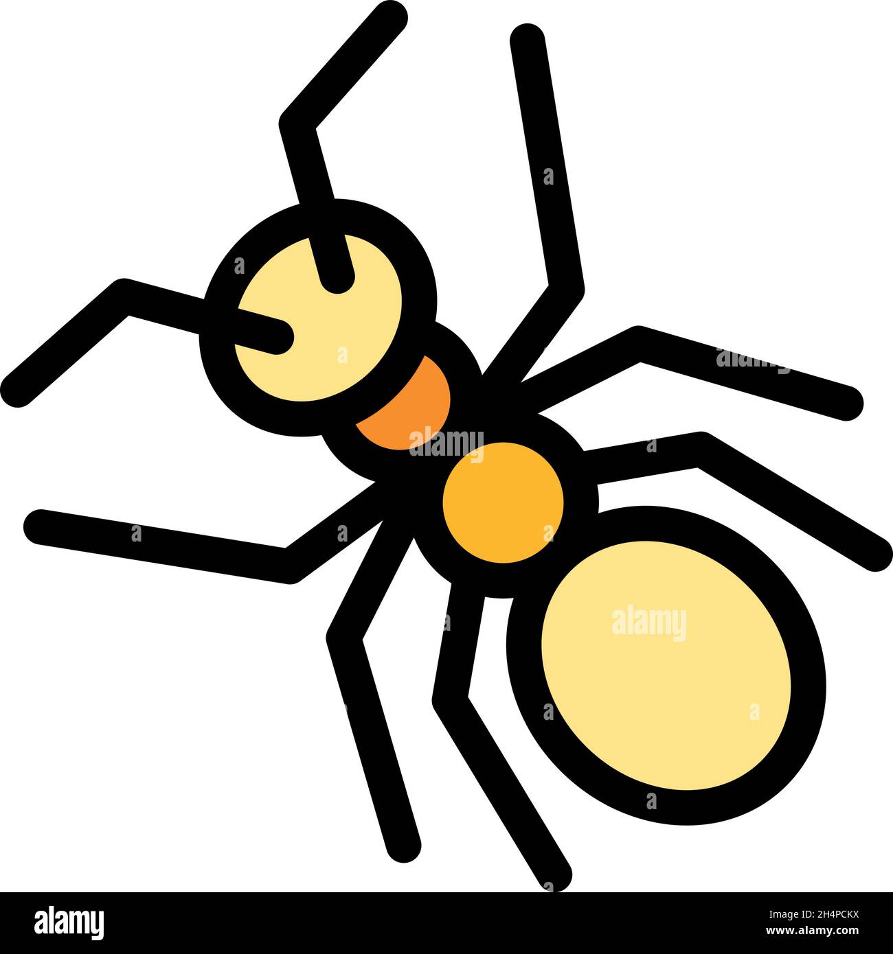 Team ant icon. Outline team ant vector icon color flat isolated Stock ...