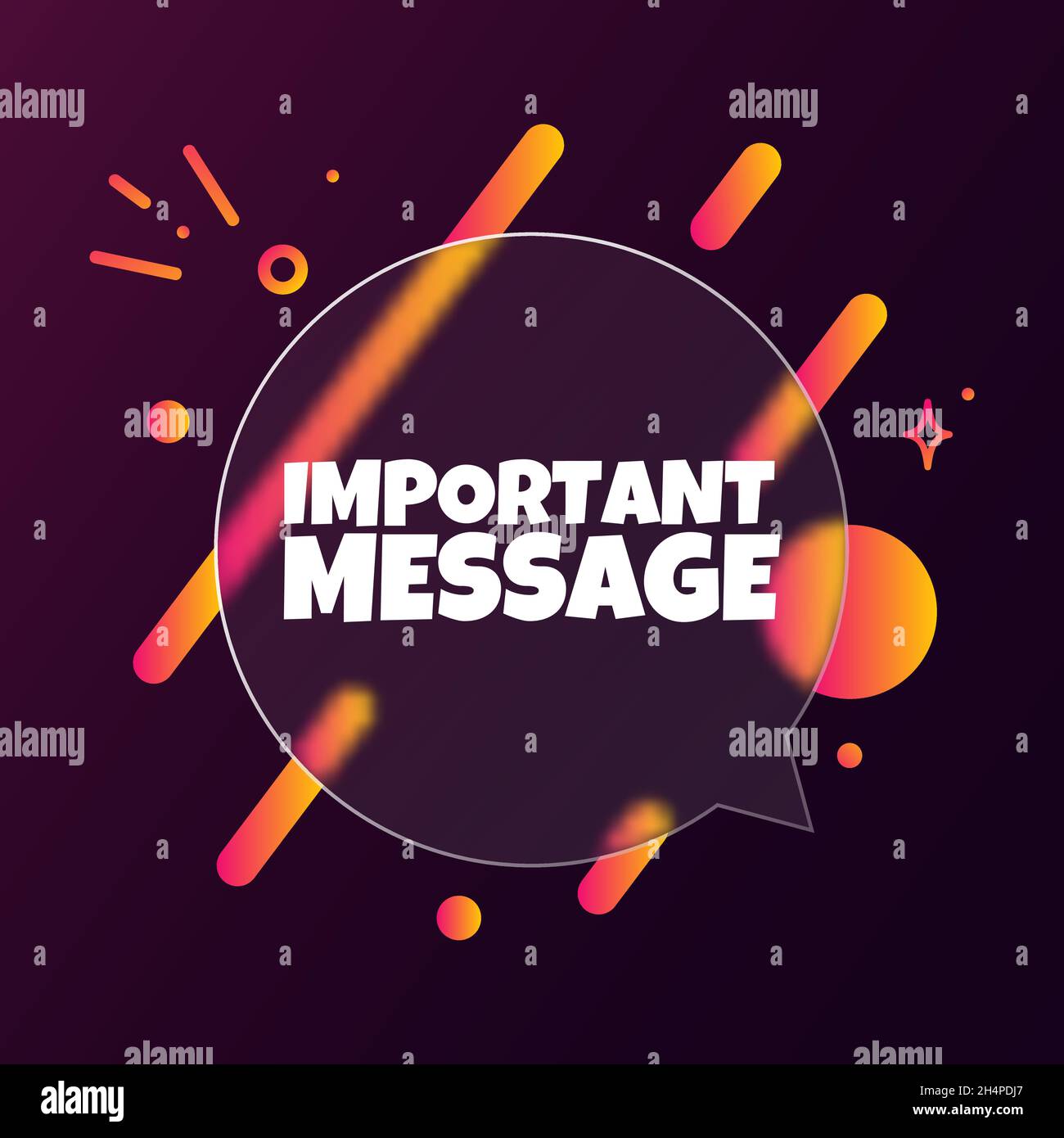 Important message. Speech bubble banner with Important message text ...