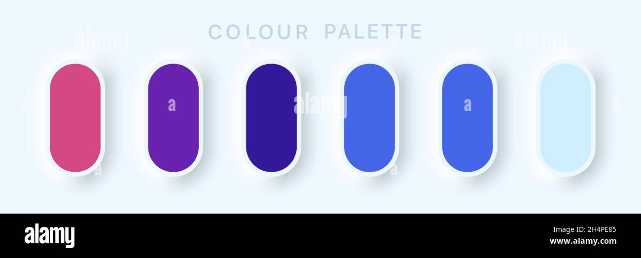 Guide Palette Catalog Multicolor Purple Blue Cyan Samples Pastel And