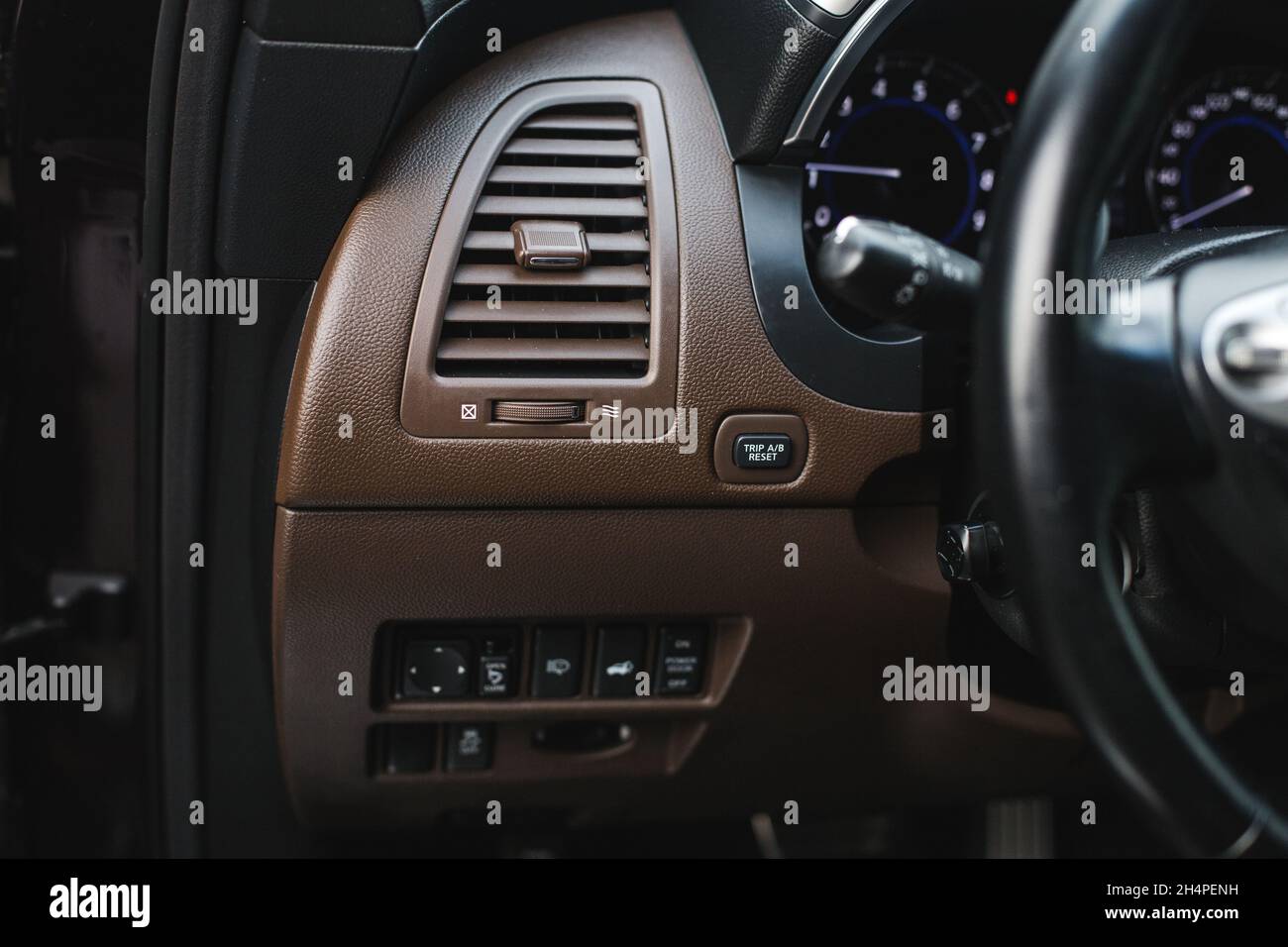 Details of air conditioning (car ventilation system) in modern car ...